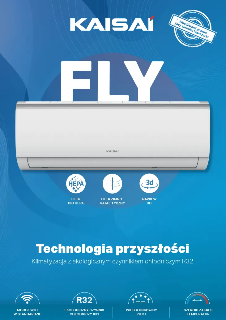 Klimatyzatory ścienne KAISAI FLY: broszura informacyjna